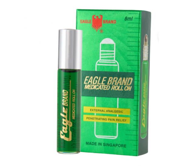 Eagle Brand Medicated Oil Roll On - Dầu Con Ó Xanh Dạng Lăn Giúp Giảm Đau - Made in Singapore